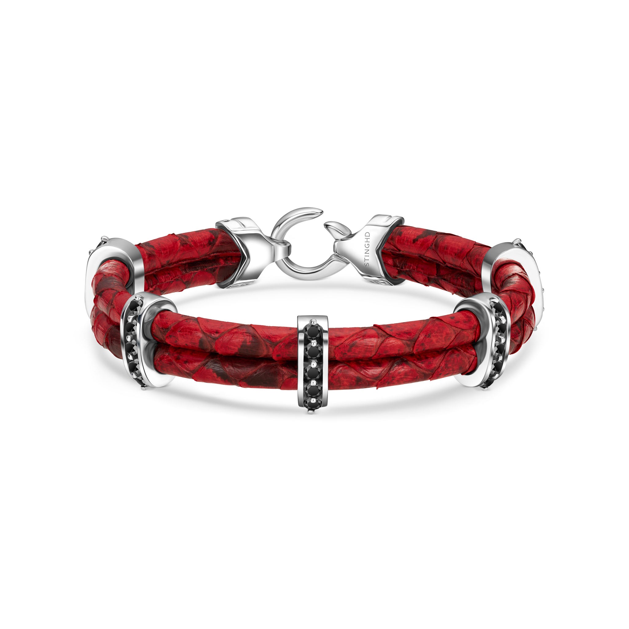 B452P Silver with Black Diamond Columns on Python – StingHD