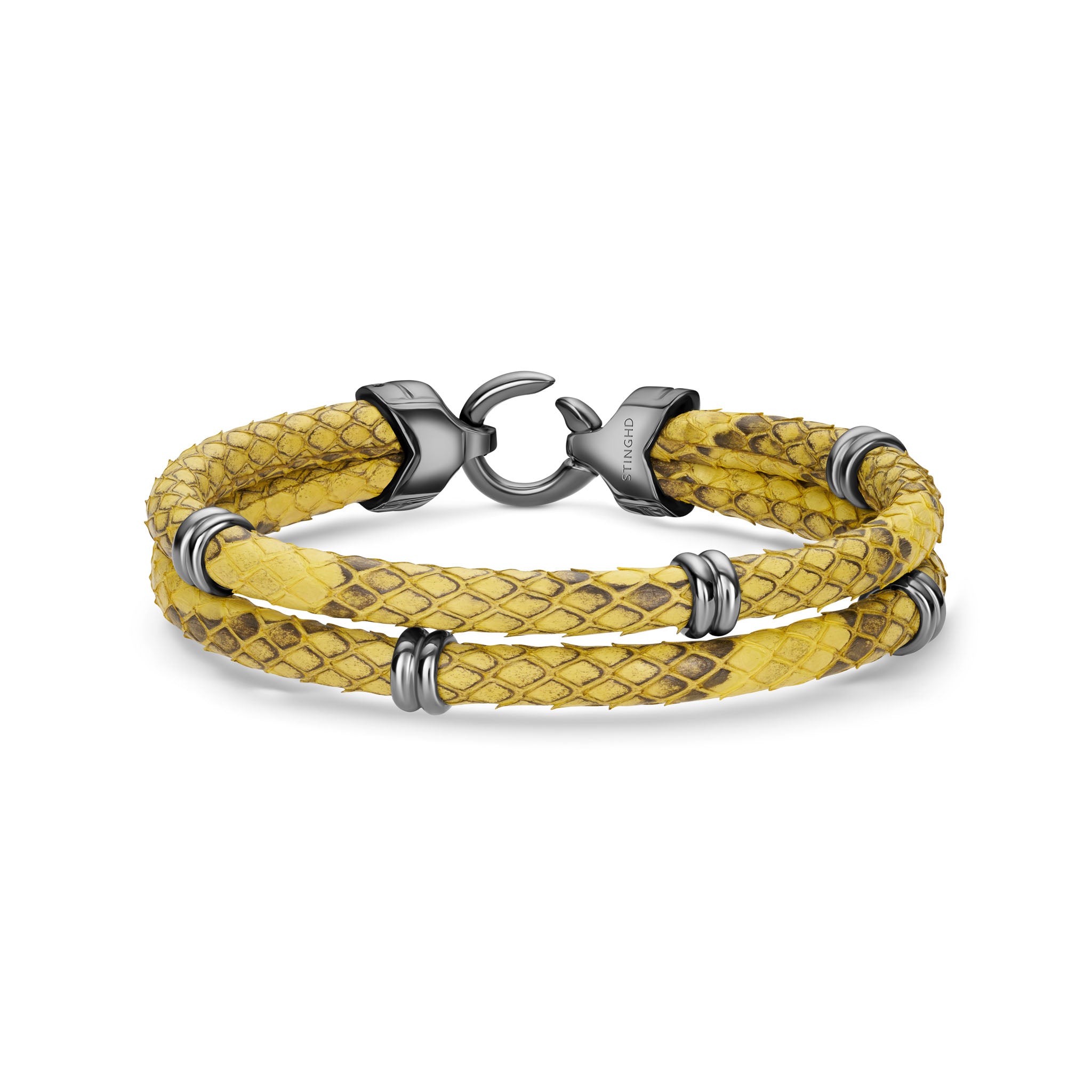 B425 Yellow Python with Black Platinum Pendants – StingHD