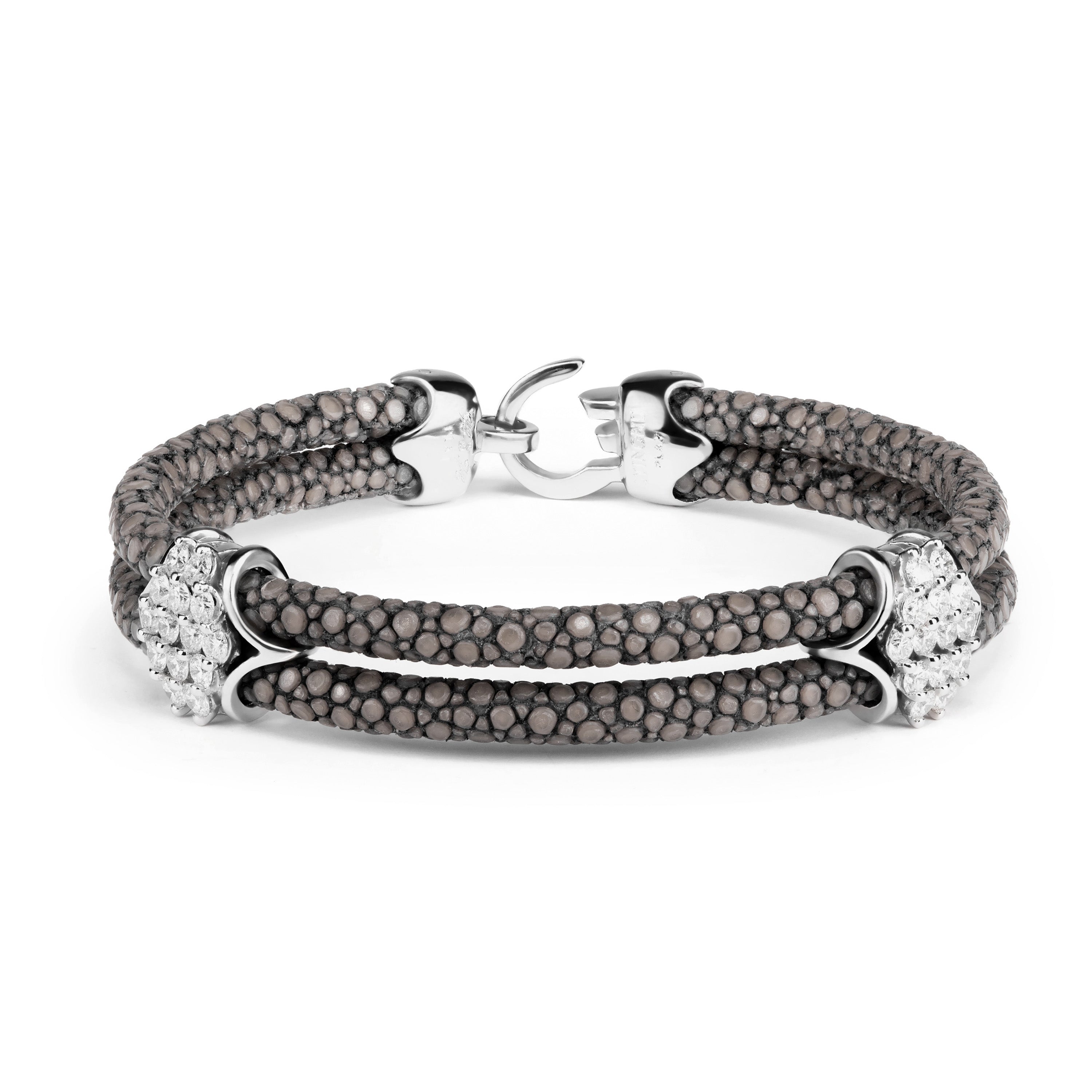 B441 StingHD Silver with White Diamond Clusters