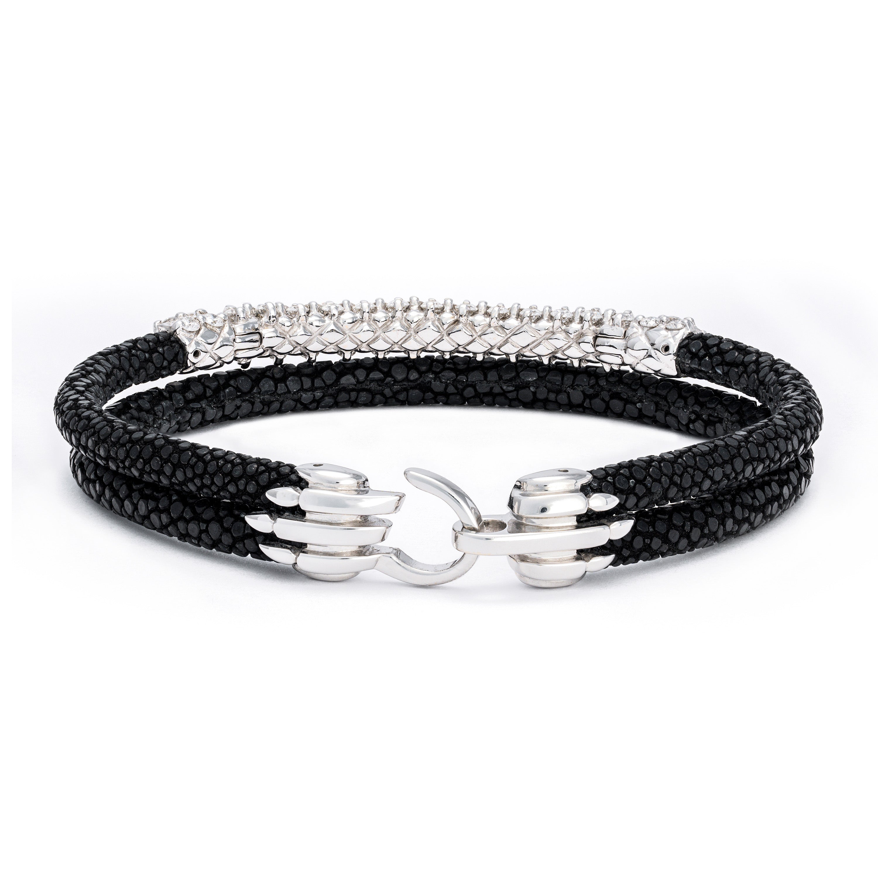 B472 StingHD White Gold Diamond Bar